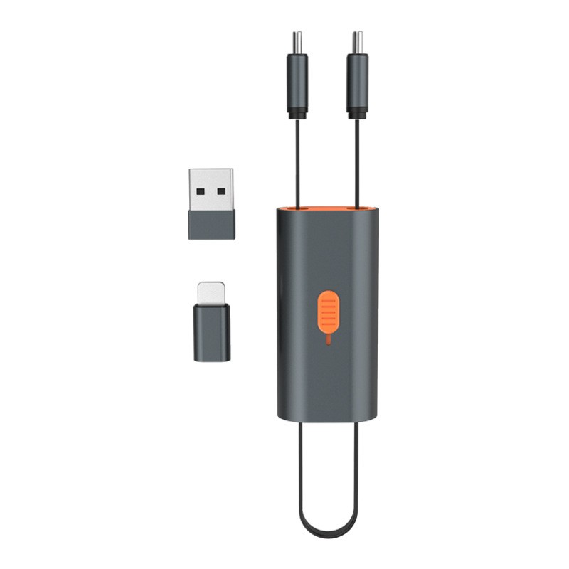 Переходник lightning/type-c - usb 2emarket 4655 0.3 м черный