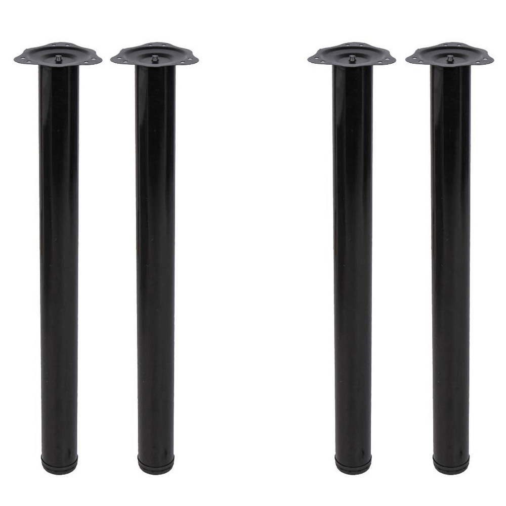 Ножки для стола, столешницы 60*820 мм 4шт металлические регулируемые, Чёрный