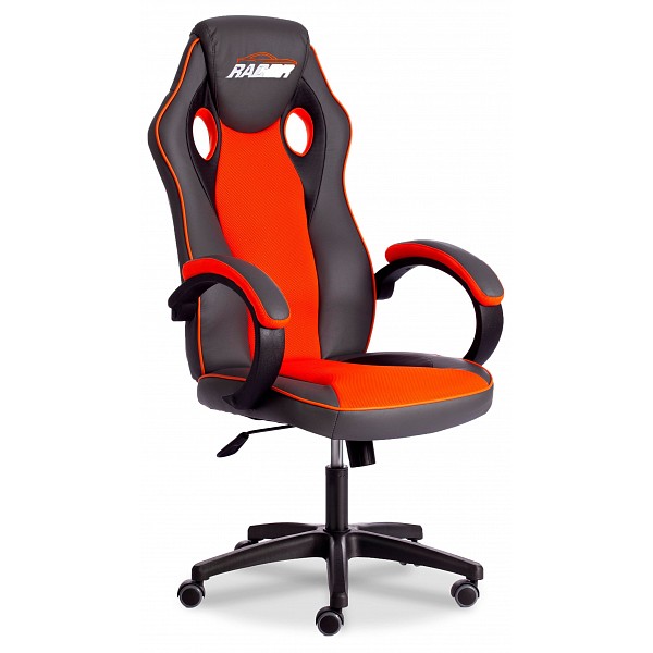 Кресло игровое компьютерное геймерское для пк Tetchair RACER металлик оранжевый