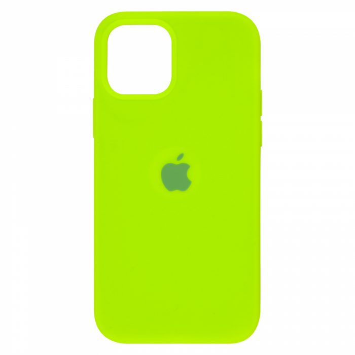 Силиконовый чехол для iPhone 12 mini (Кислотно-зеленый)