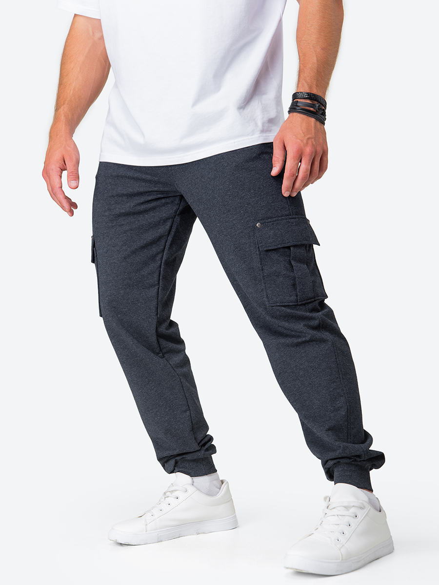 Спортивные брюки мужские HappyFox HF9117 серые 52 RU