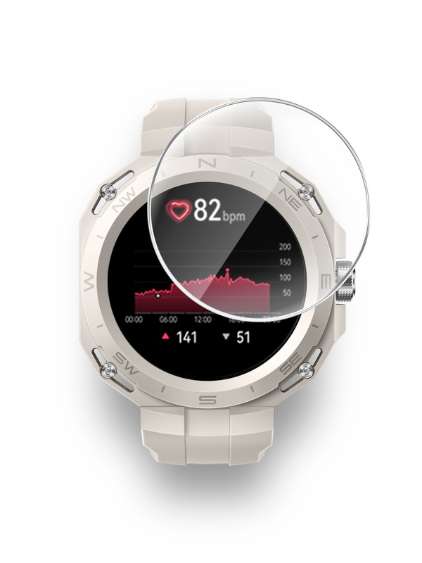 Гибридное защитное стекло Brozo на Huawei Watch GT Cyber