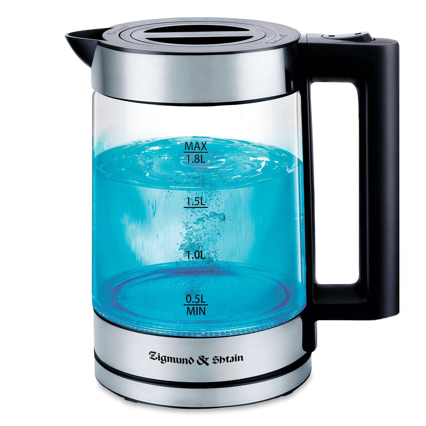 Чайник электрический Zigmund & Shtain KE-912 1.8 л серебристый, черный