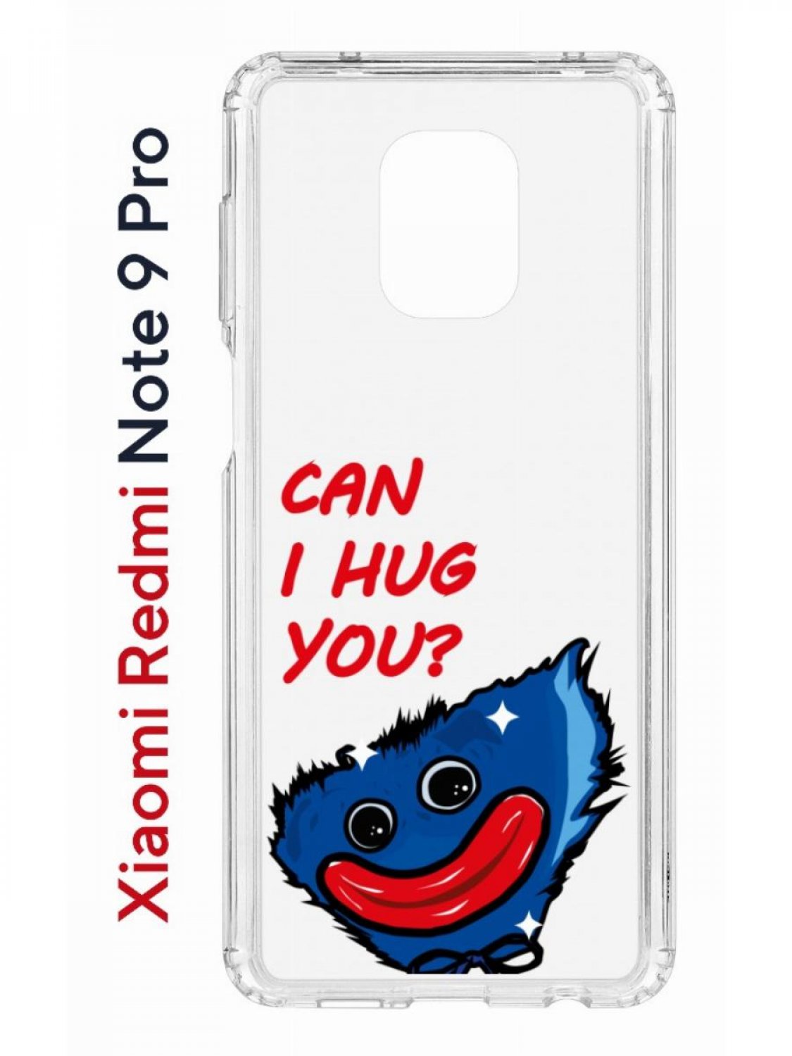 Чехол на Redmi Note 9 Pro/9s/9 Pro Max Kruche Print CAN I HUG YOU,противоударный бампер