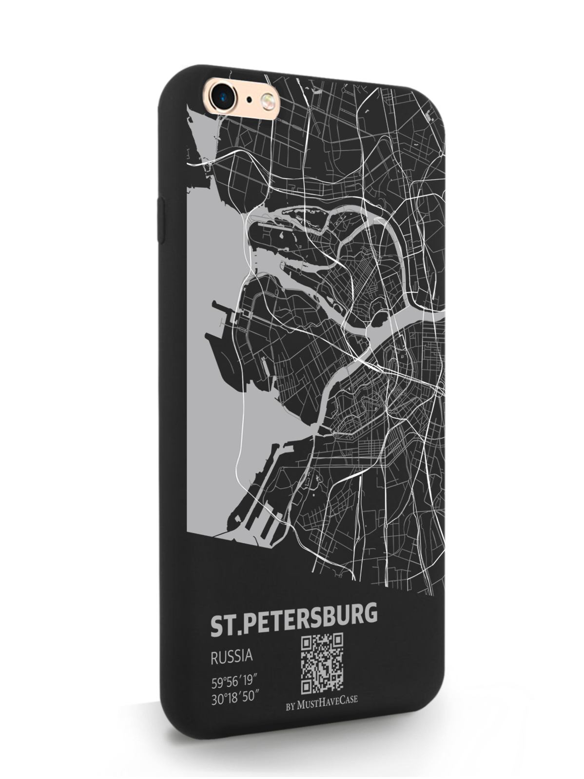 Чехол MustHaveCase для iPhone 6/6s Plus Карта Санкт-Петербурга, черный