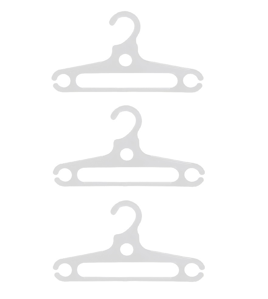 Вешалка для детской одежды Valexa ВС-3 300мм х 7мм, белая, набор 3 шт