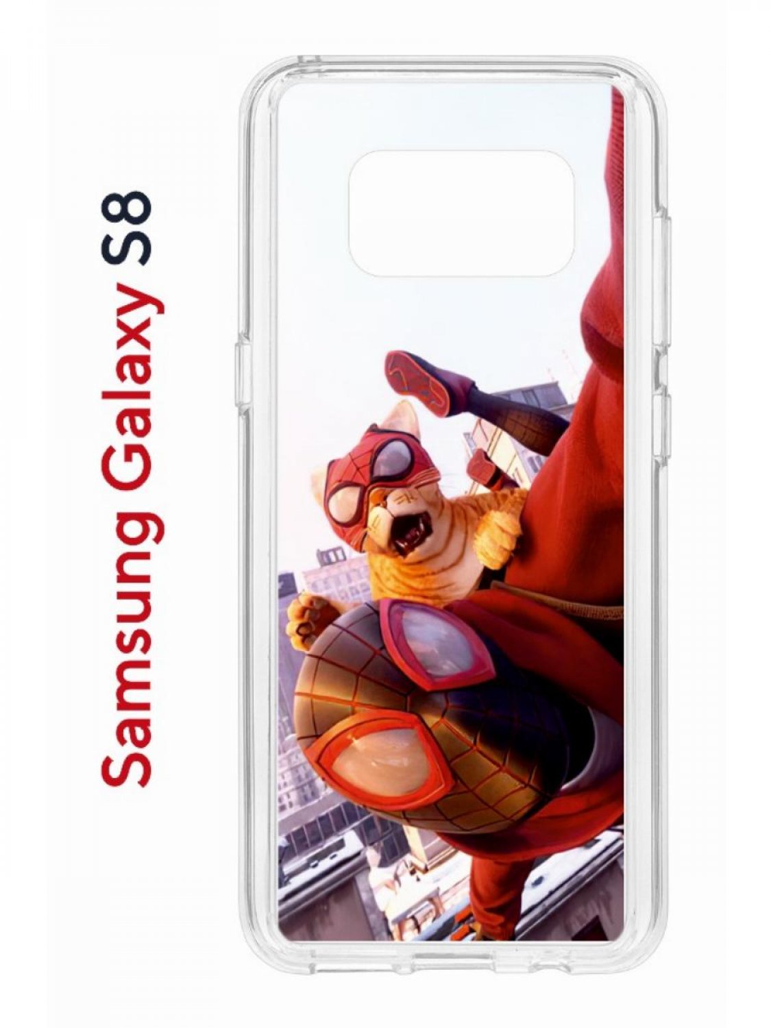 Чехол на Samsung Galaxy S8 Kruche Print Человек паук,противоударный бампер с принтом