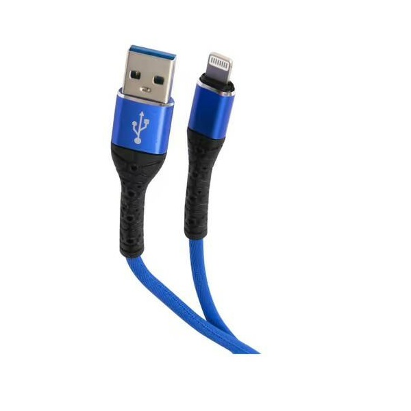 Кабель mObility USB-Lightning синий 1 м
