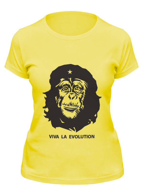 Футболка женская Printio Viva la evolution желтая XL