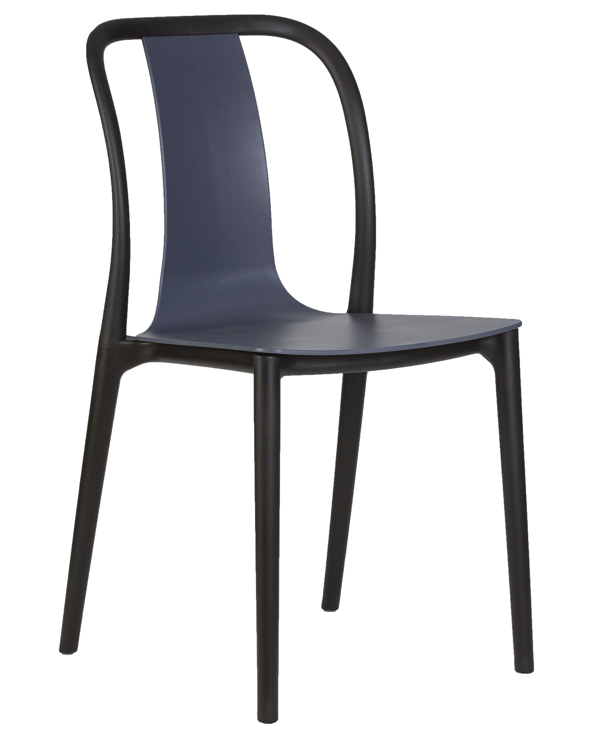 Стул обеденный Лого-М DOBRIN ADAM сиденье серо-голубой,основание черный