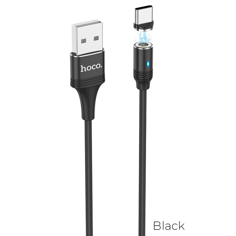 Дата-кабель Hoco U76 Fresh USB - USB Type-C 1.2 м, черный