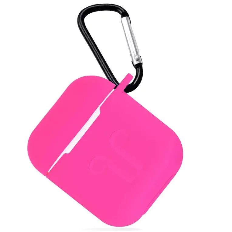 Чехол Guardi Soft Touch Protective Case для Airpods 1/2 ярко-розовый
