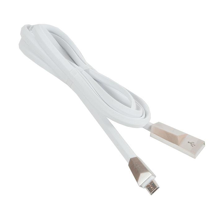 Кабель USB HOCO x4 Zinc для Micro USB, 2.4 A, длина 1.2 м, белый