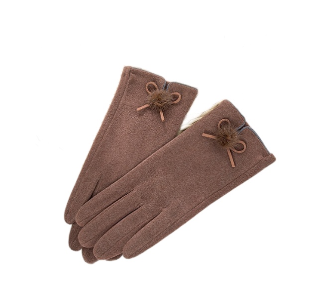 Перчатки женские WASABI TREND WH-00056 коричневые, р. M