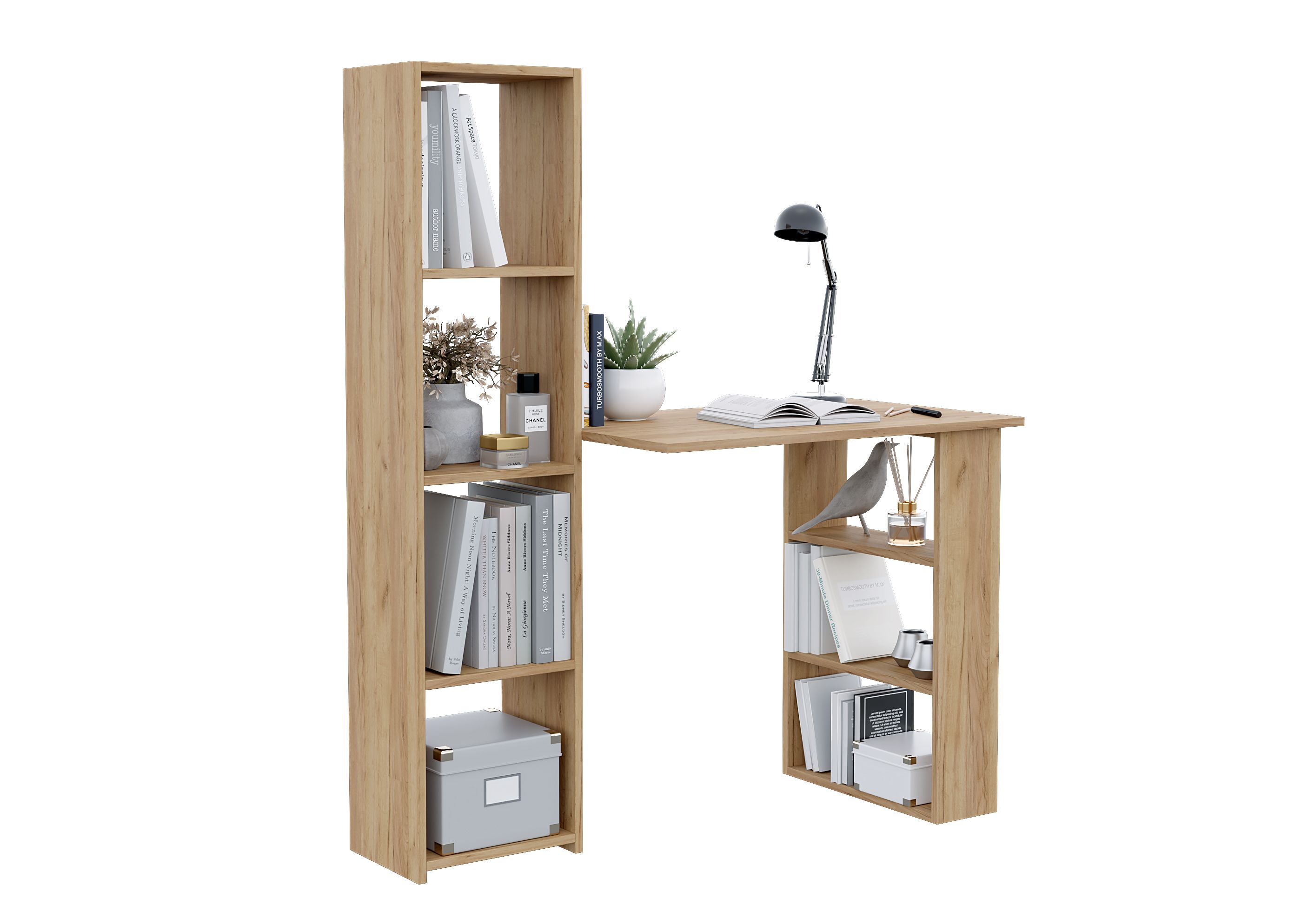 Стол письменный Эталон мебель А4 Асти -дуб крафт золотой