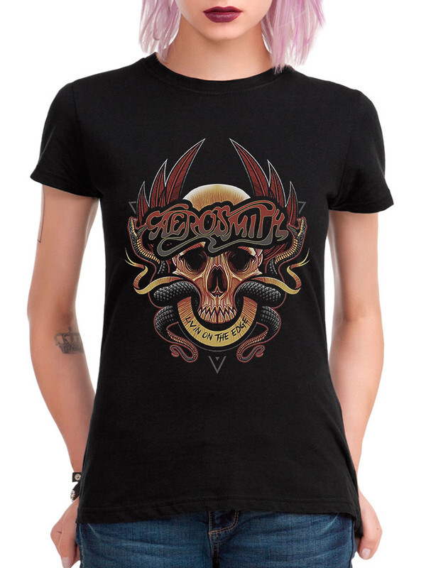 Футболка женская Design Heroes Aerosmith черная L