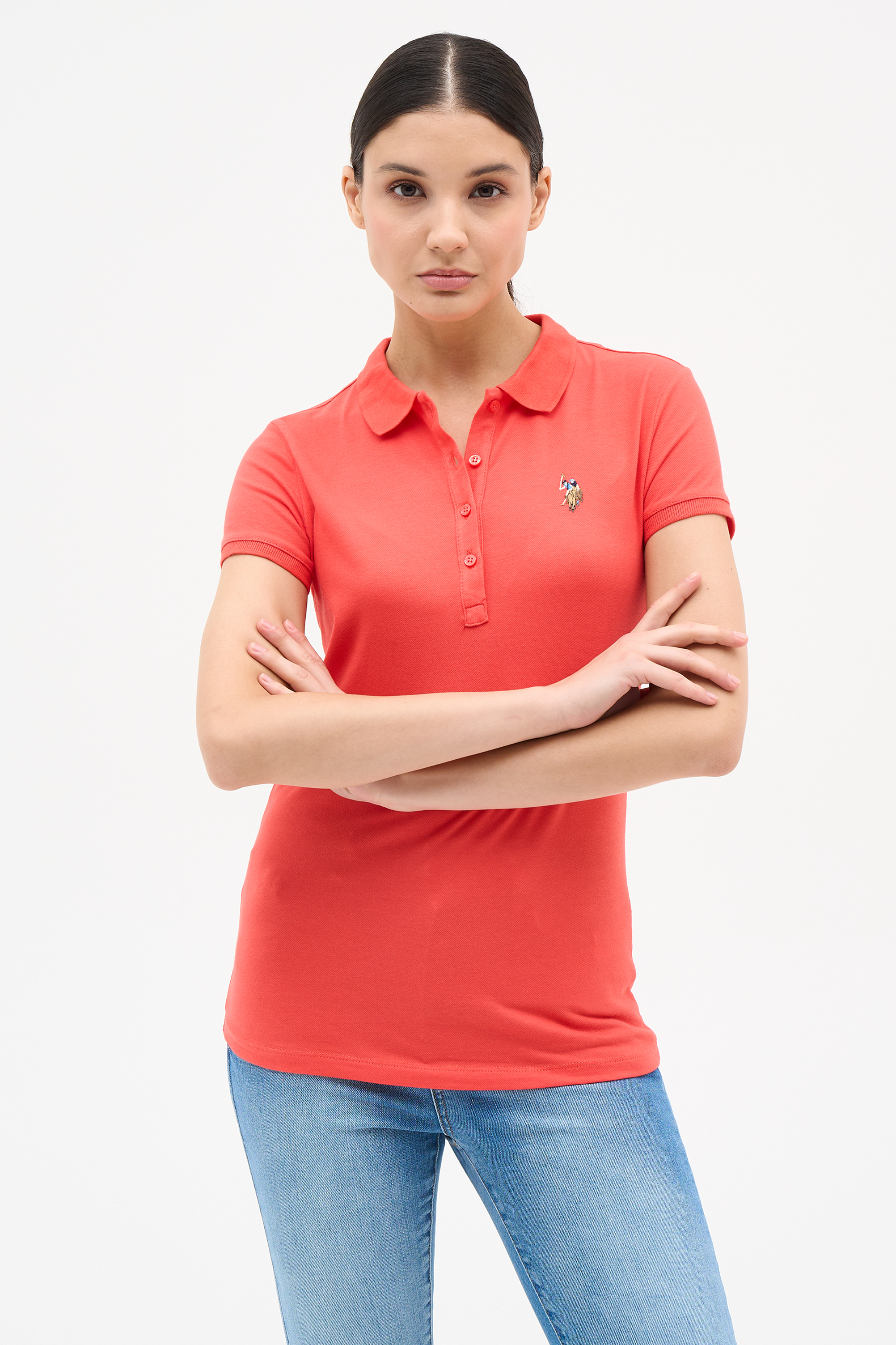 Футболка женская U.S. POLO Assn. G082SZ0110TP0123-CLR оранжевая XS