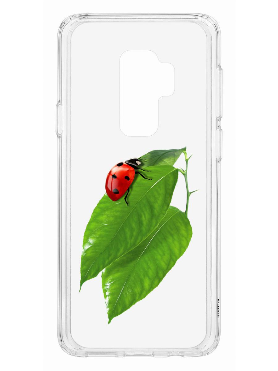 Чехол на Samsung Galaxy S9 Plus Kruche Print Ladybug,противоударный бампер с принтом