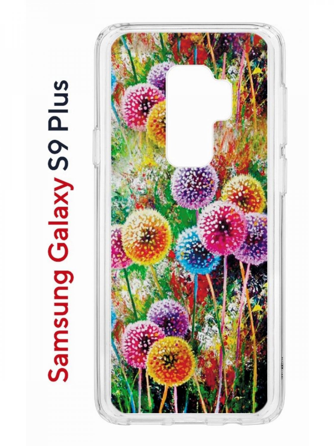 Чехол на Samsung Galaxy S9 Plus Kruche Print Одуванчики,противоударный бампер с принтом