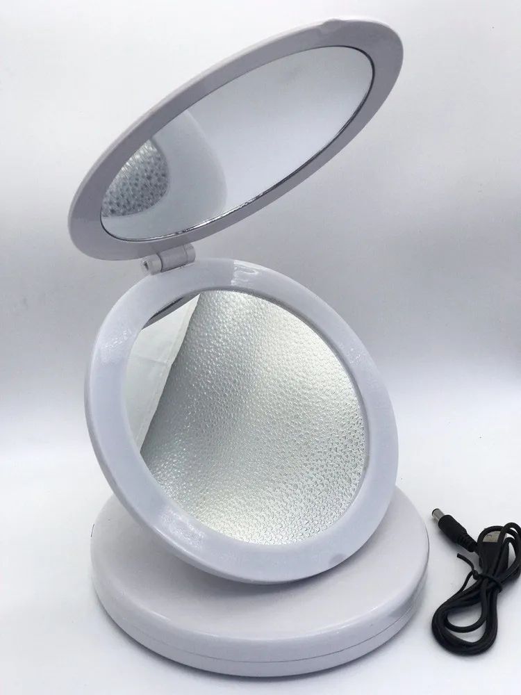 Складное косметическое зеркало с подсветкой для макияжа, ECLIPSE