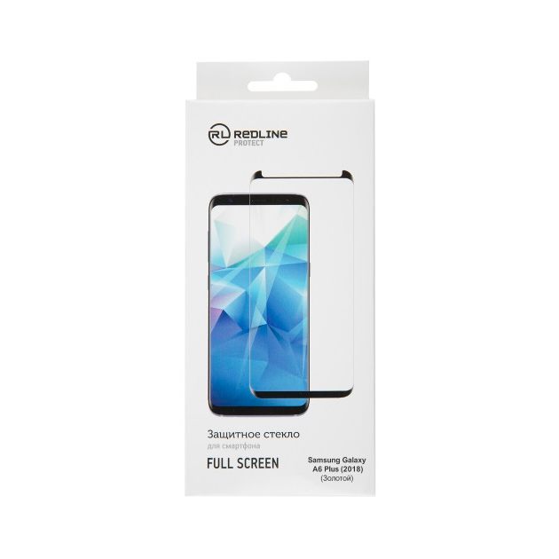 Защитное стекло для смартфона Red Line для Samsung Galaxy A6 Plus (2018), FScr. TG Gold