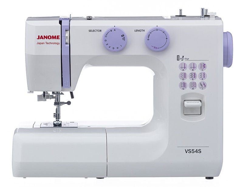 Швейная машина Janome VS 54s белый, фиолетовый