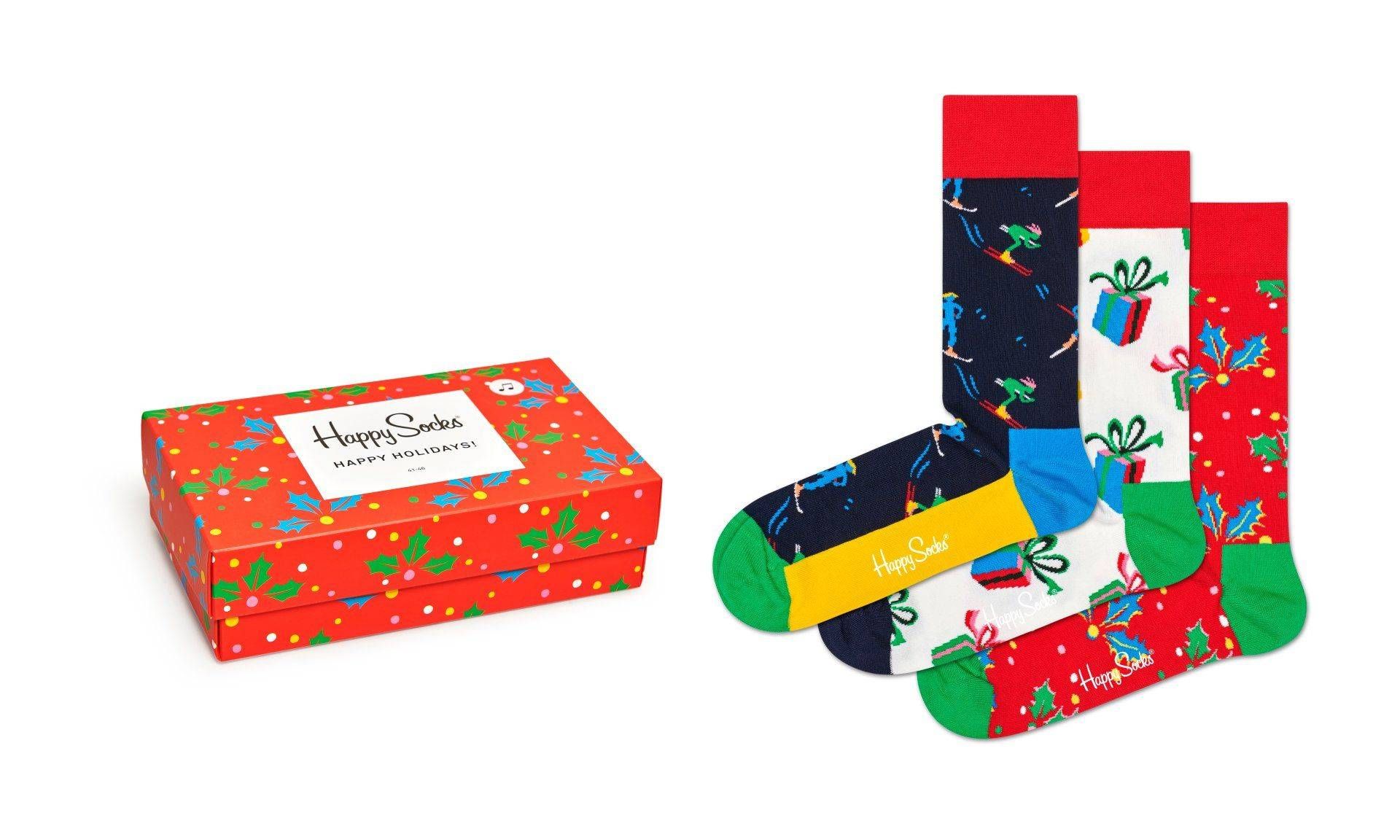 Подарочный набор носков мужских Happy socks XMAS08_5 разноцветных 41-46
