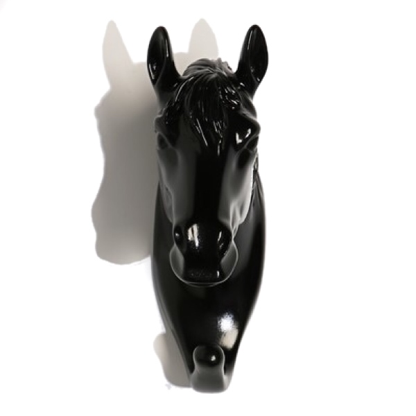 Декор настенный-вешалка "Конь"12 x 3.8 см, чёрный