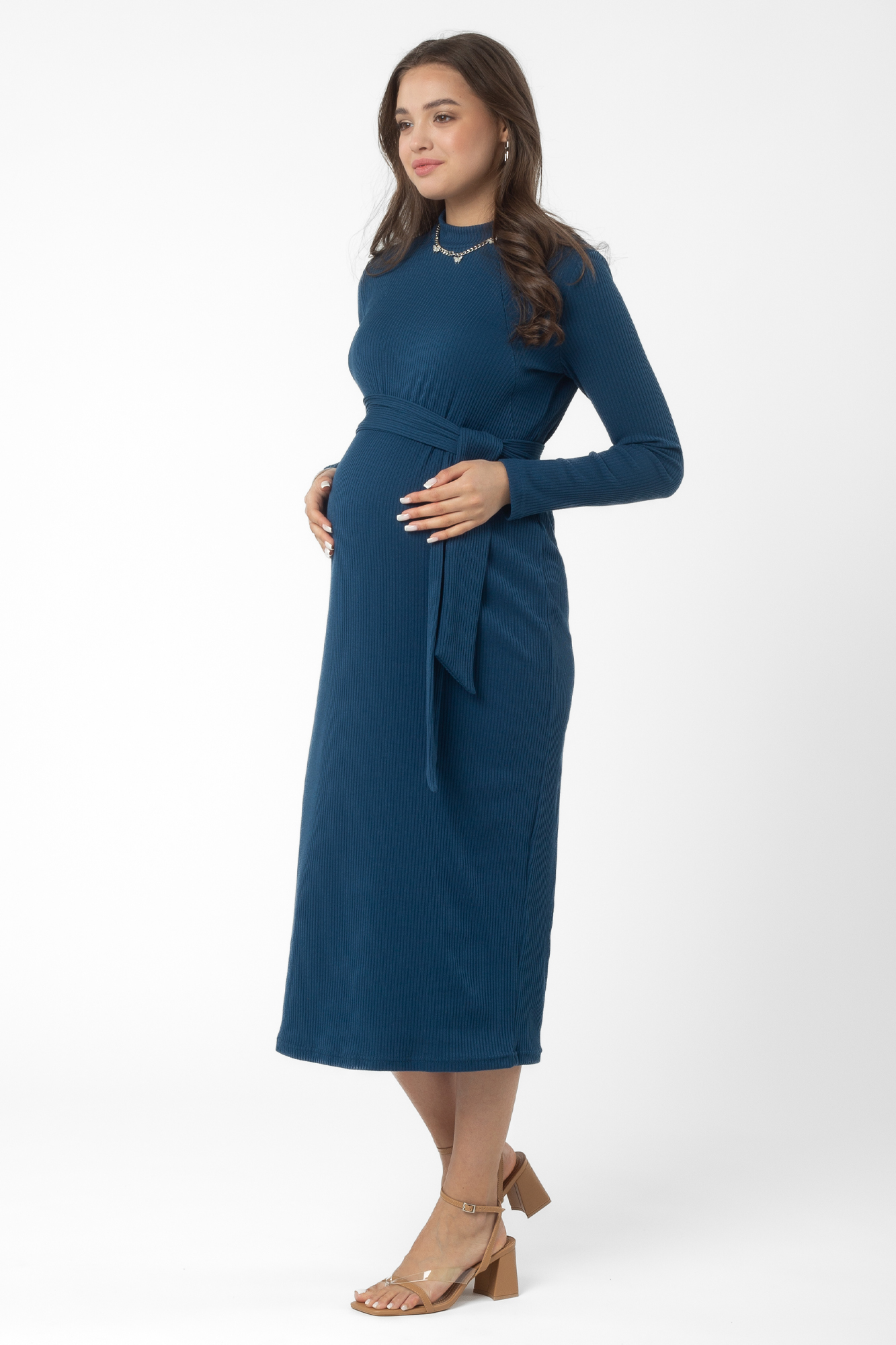 Платье для беременных женское Magica bellezza 0178а синее 46 RU