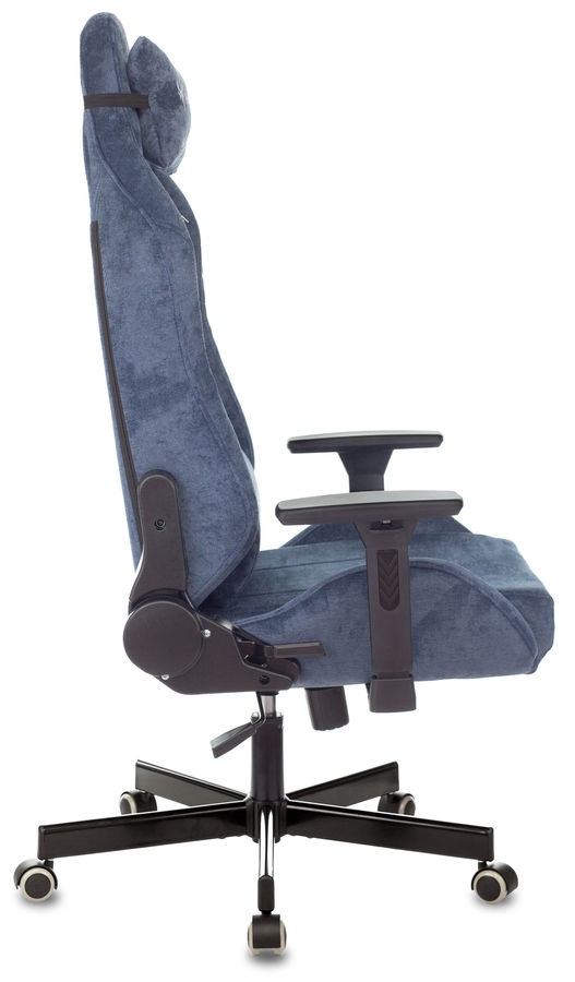 Кресло игровое KNIGHT N1, на колесиках, ткань, сине-серый [knight n1 blue]