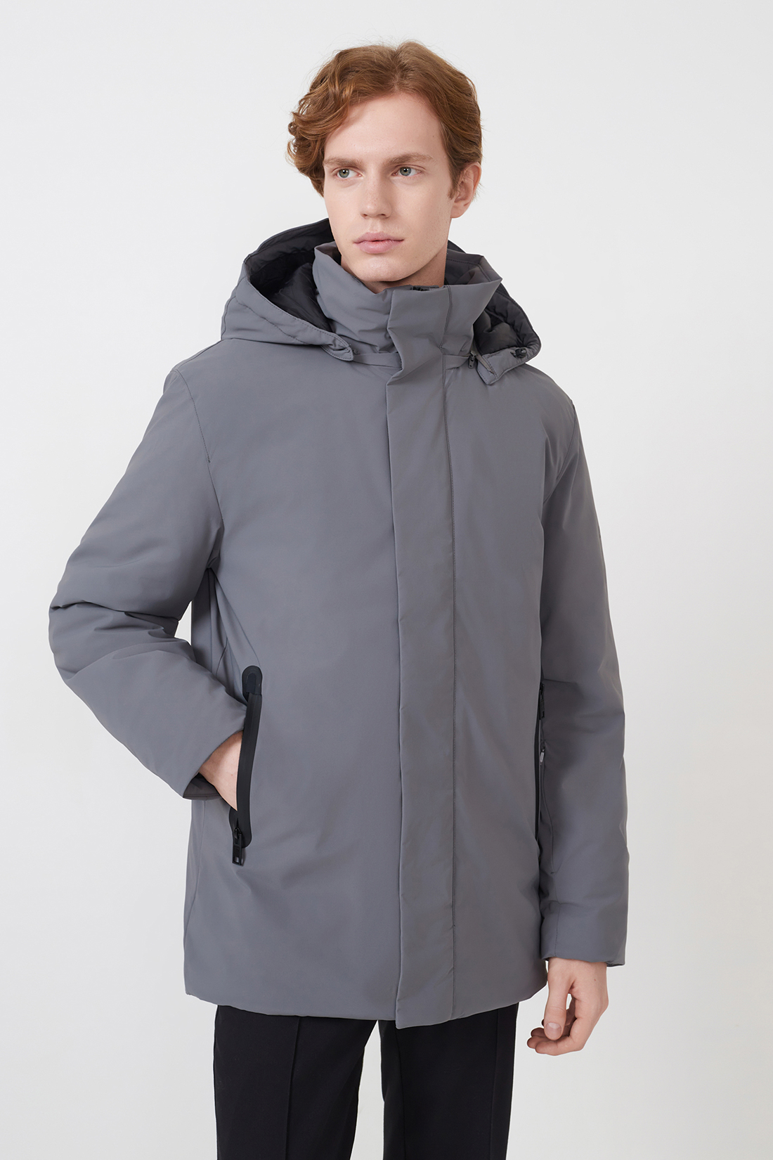 Зимняя куртка мужская Baon B5323513 серая XXL