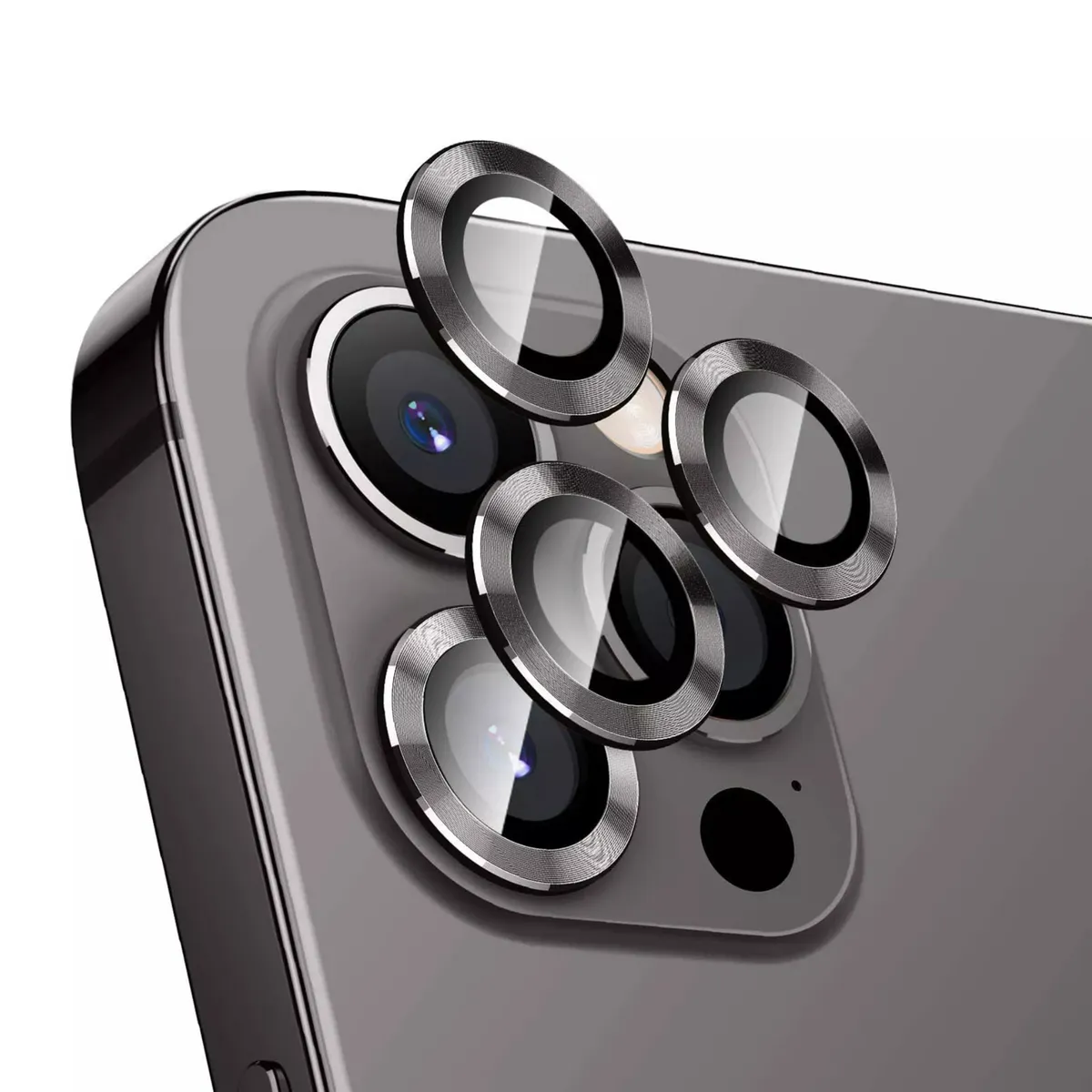 Защитное стекло линзы на камеру iPhone 12 Pro / Черный