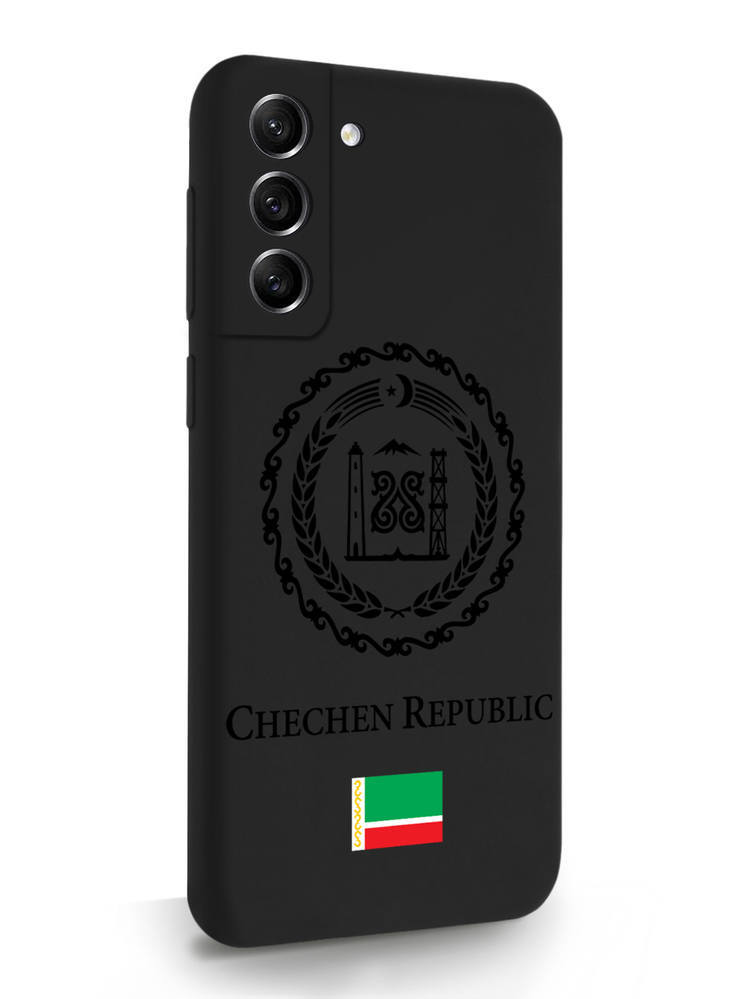 Чехол SignumCase для Samsung Galaxy S21FE Черный лаковый Герб Чечни черный