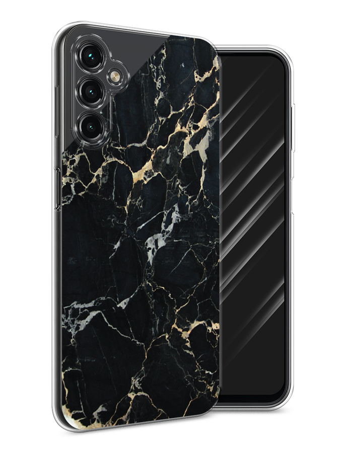 Чехол Awog на Samsung Galaxy A14 4G "Черный мрамор уголок"