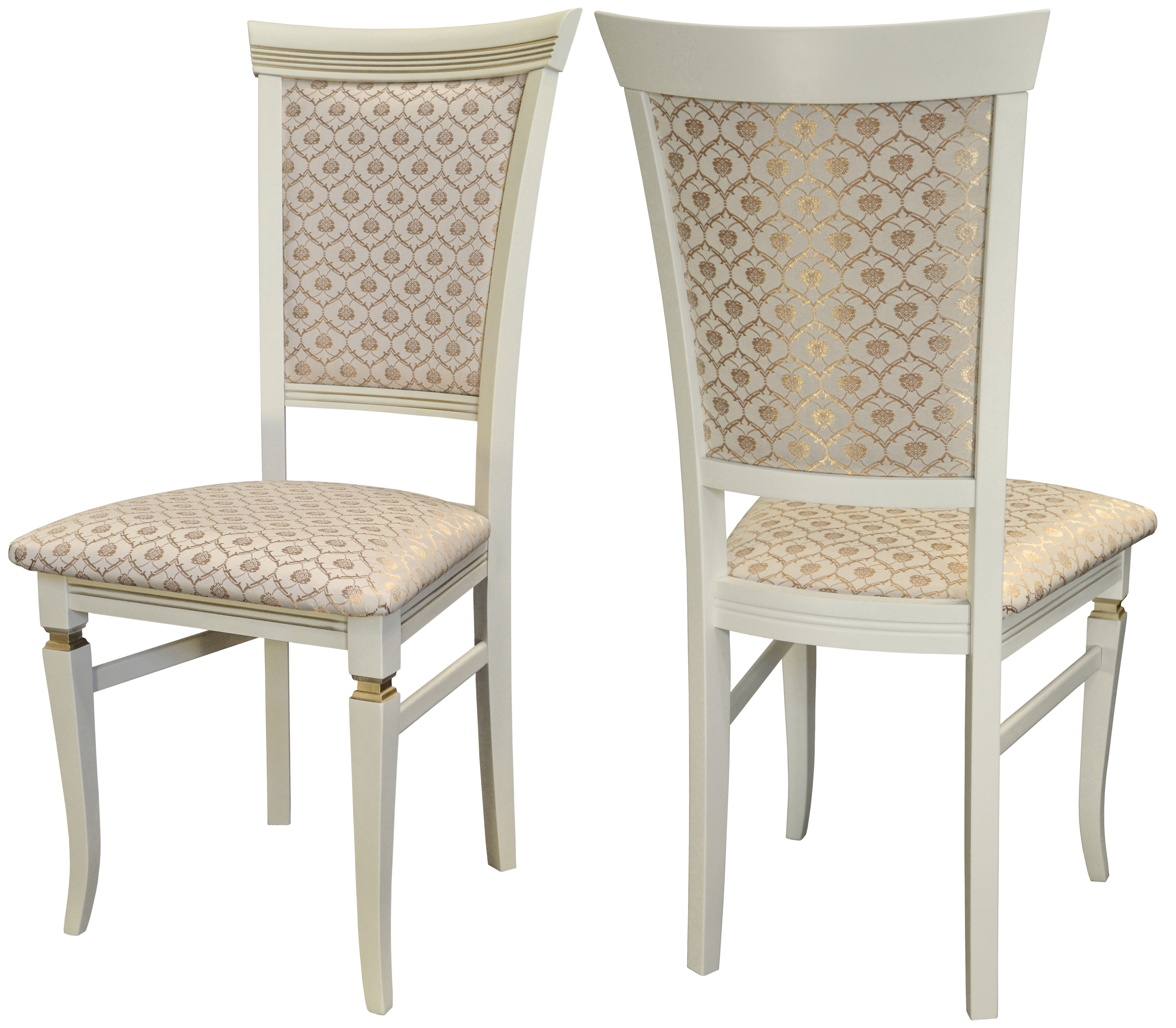 Комплект стульев Мебелик Бонита слоновая кость/золото, Яра даймонд (2 шт)