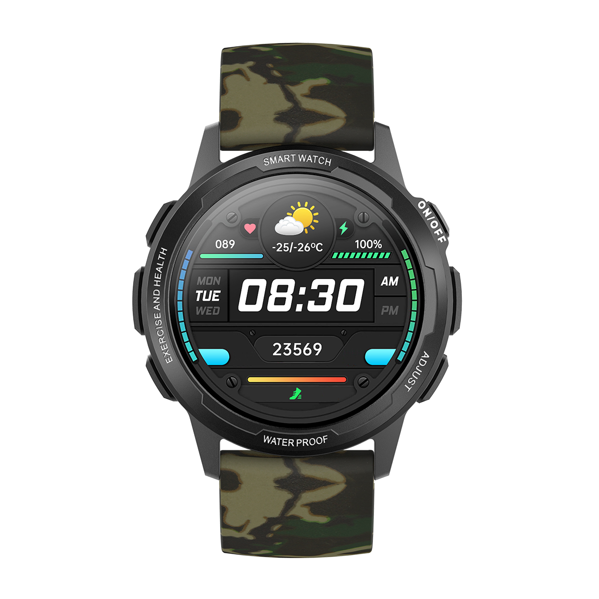 Смарт-часы BQ Watch 1.3 черный/зеленый (86195380)