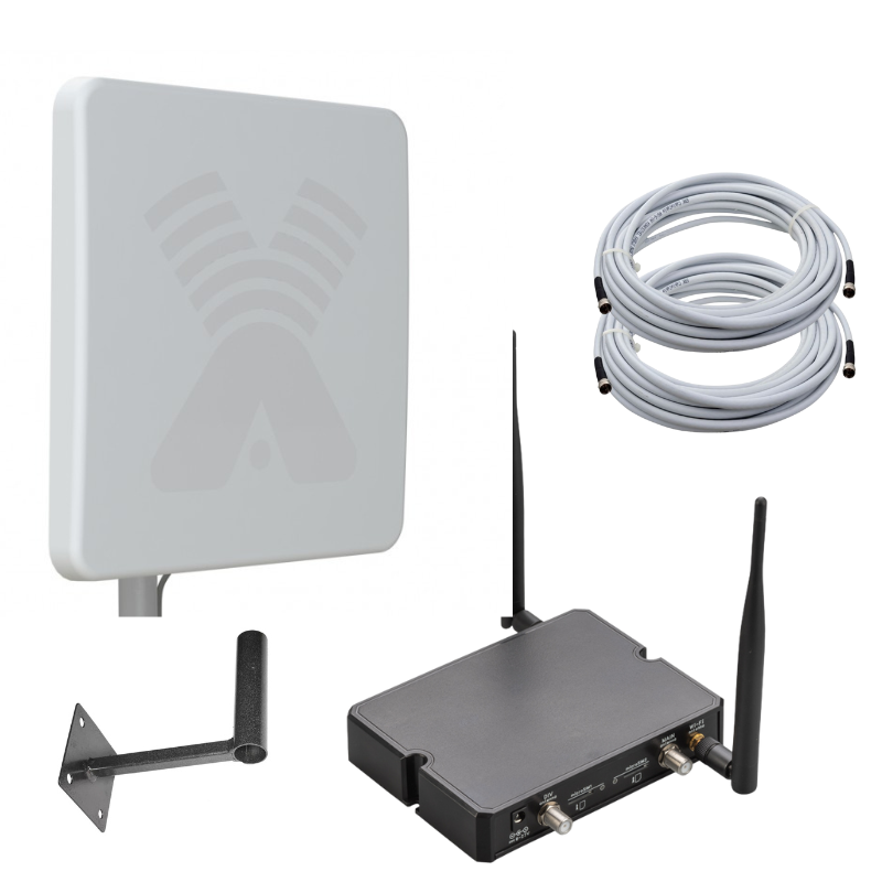 Комплект интернет 3G/4G Дача-Максимум (Роутер Kroks Cat.4, антенна ZETA-F MIMO 20 дБ)