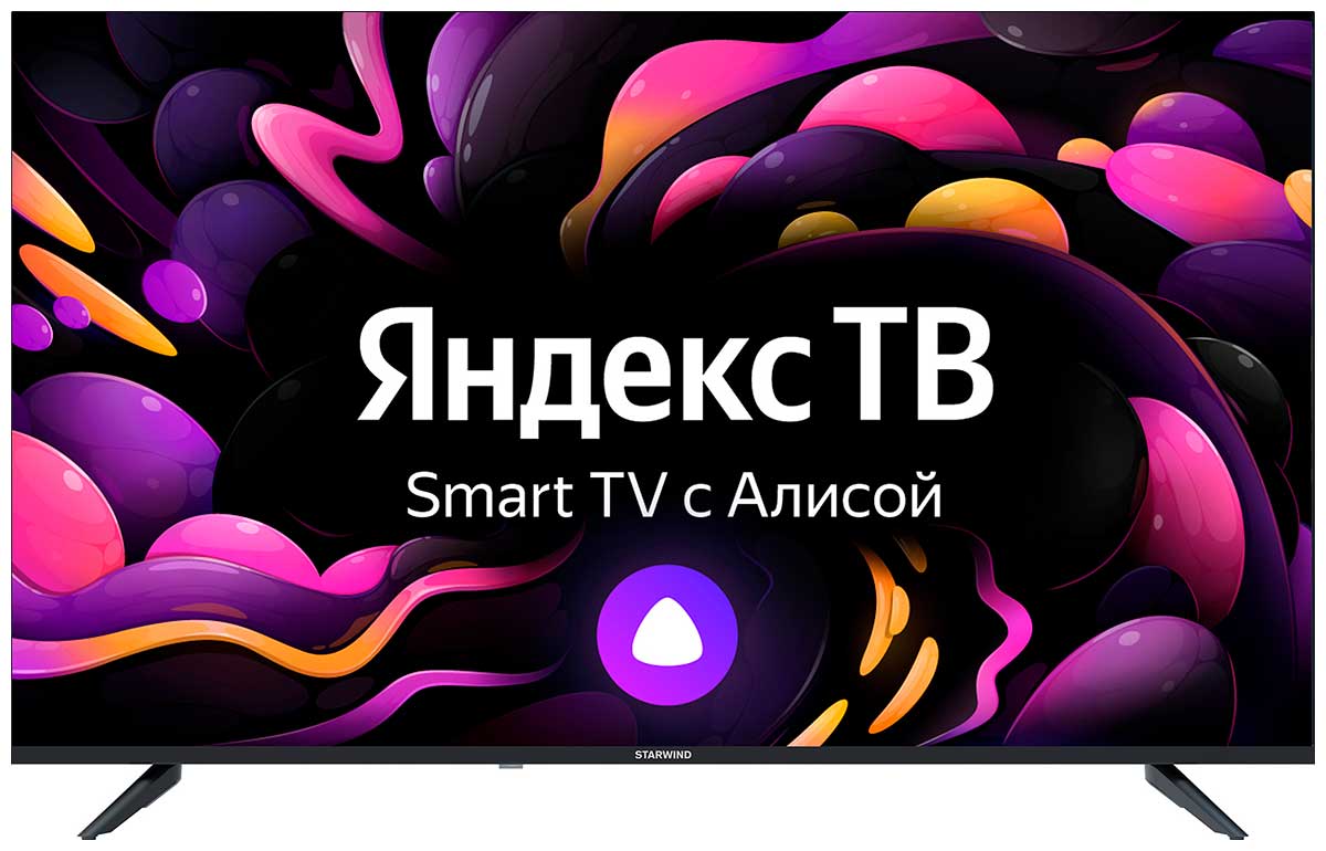 Телевизор STARWIND SW-LED50UG403 Smart Яндекс.ТВ Frameless черный, 50"(127 см), UHD 4K