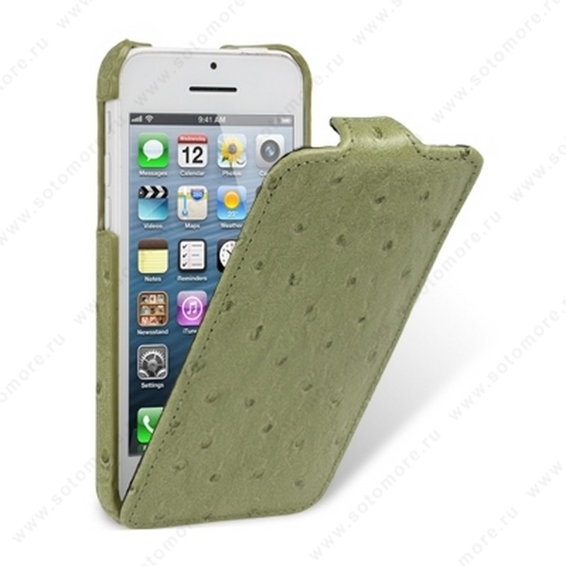 Кожаный чехол кожа Melkco Jacka Type для Apple iPhone 3GS/3G оливковый