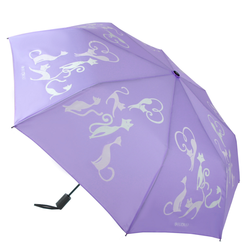 Зонт складной женский полуавтоматический Flioraj 100614 FJ фиолетовый