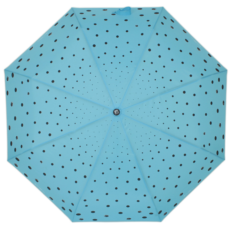 Зонт складной женский автоматический Flioraj 160408 FJ голубой