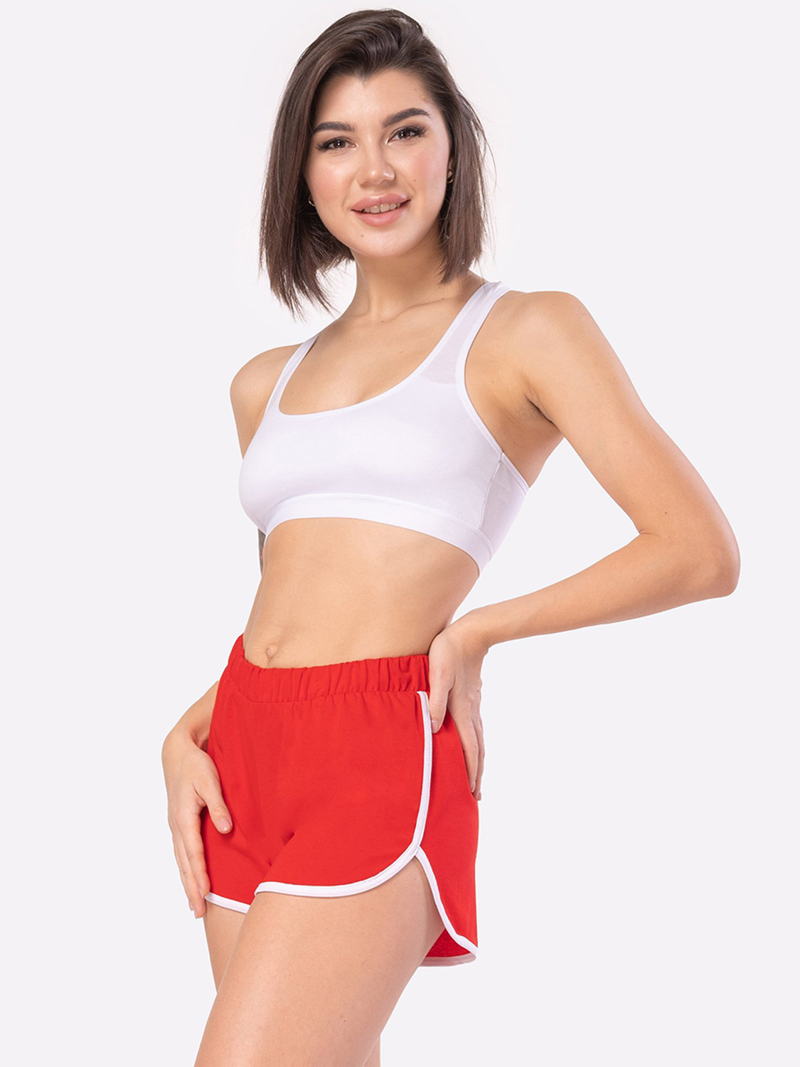 Cпортивные шорты женские HappyFox 600 красные 42 RU