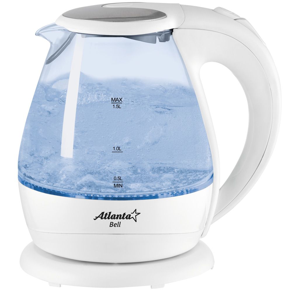 Чайник электрический Atlanta ATH-2460 1.5 л White, Transparent