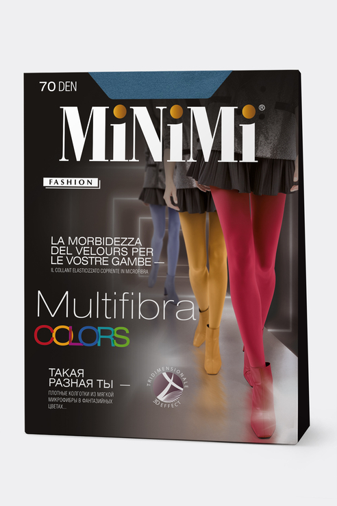 Колготки женские Minimi Basic MULTIFIBRA COLORS 70 3D Acqua голубые 5