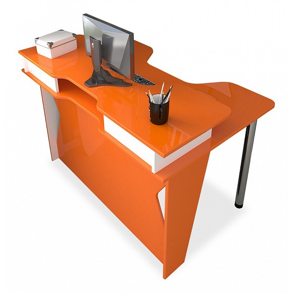Компьютерный стол Мебелеф Мебелеф-17, оранжевый