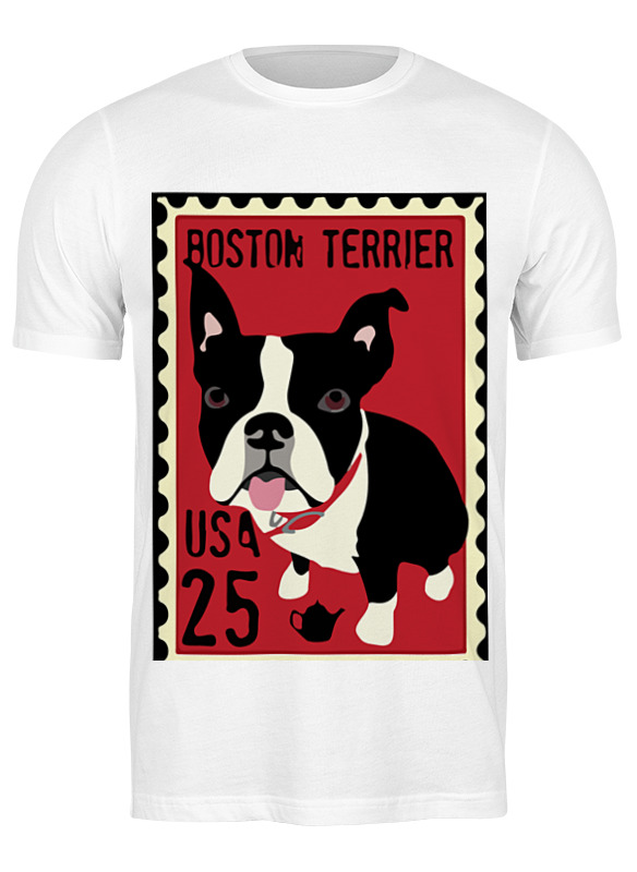 Футболка мужская Printio Boston terrier 656087 белая L