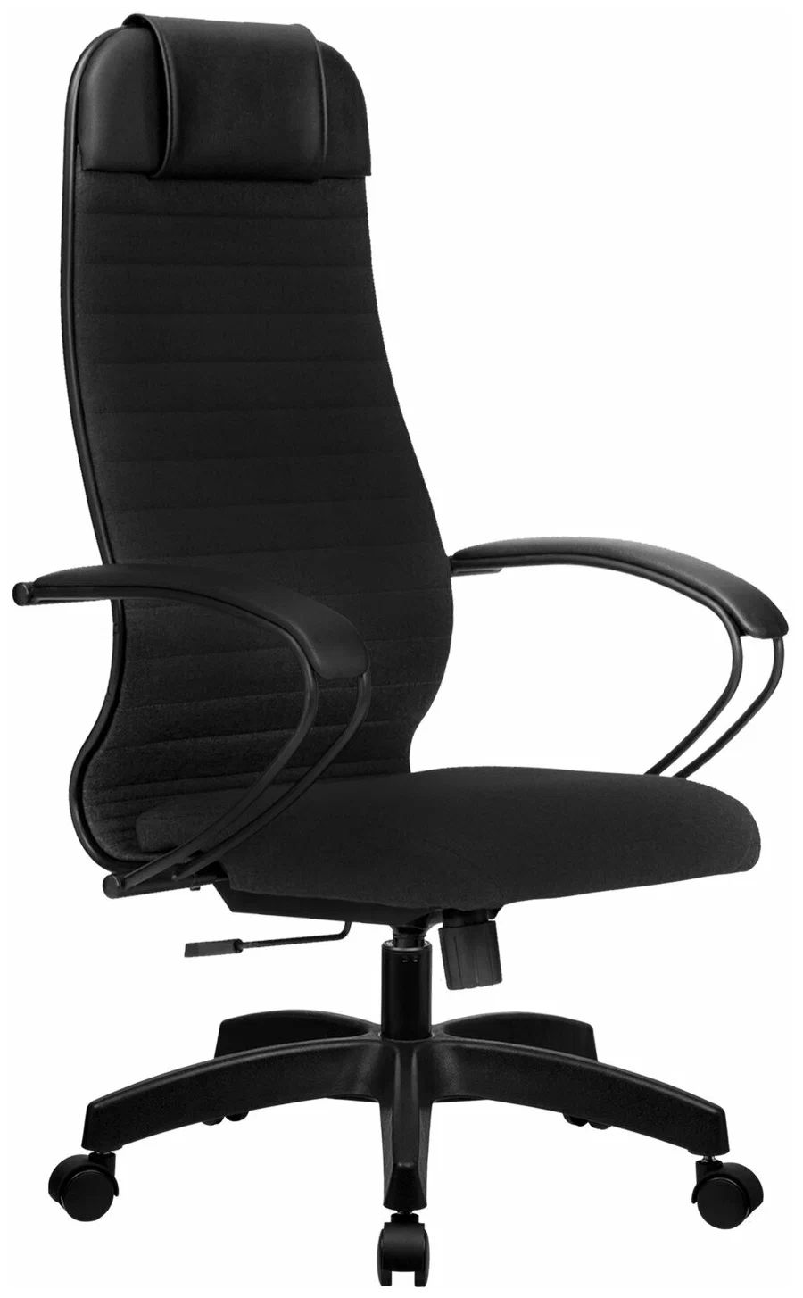 Кресло офисное МЕТТА "К-27" пластик, ткань, сиденье и спинка мягкие, черное