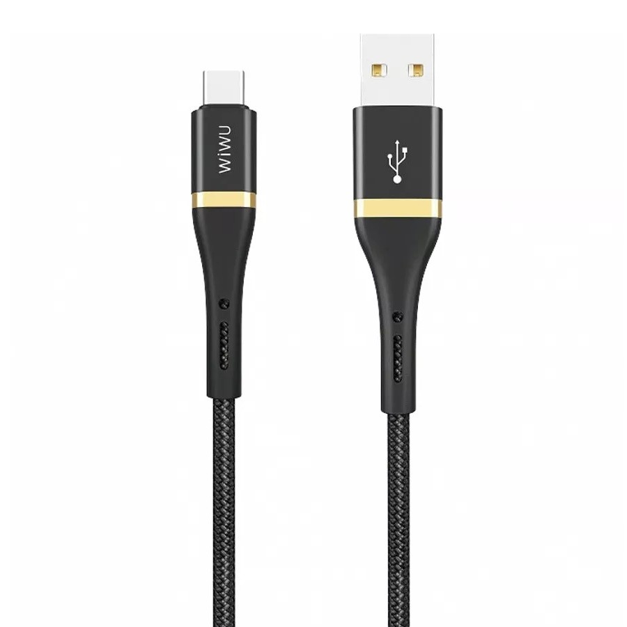 Кабель Wiwu Elite ED-101 USB - USB Type-C 2.4А, 2 м, черный