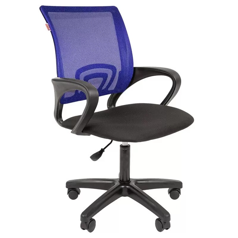 Кресло офисное Easy Chair 304 LT синее/черное (сетка/ткань, пластик), 1095203