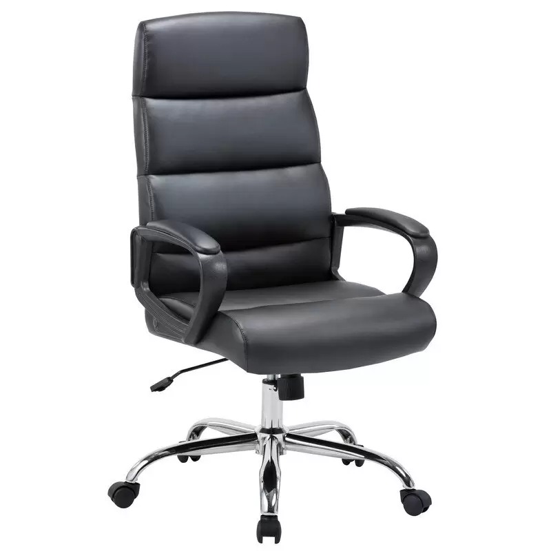 Кресло для руководителя Easy Chair 679 TR черное (рециклированная кожа, металл), 1044979